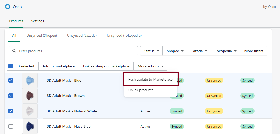How to manually push product update to Marketplace – Osco Help Center